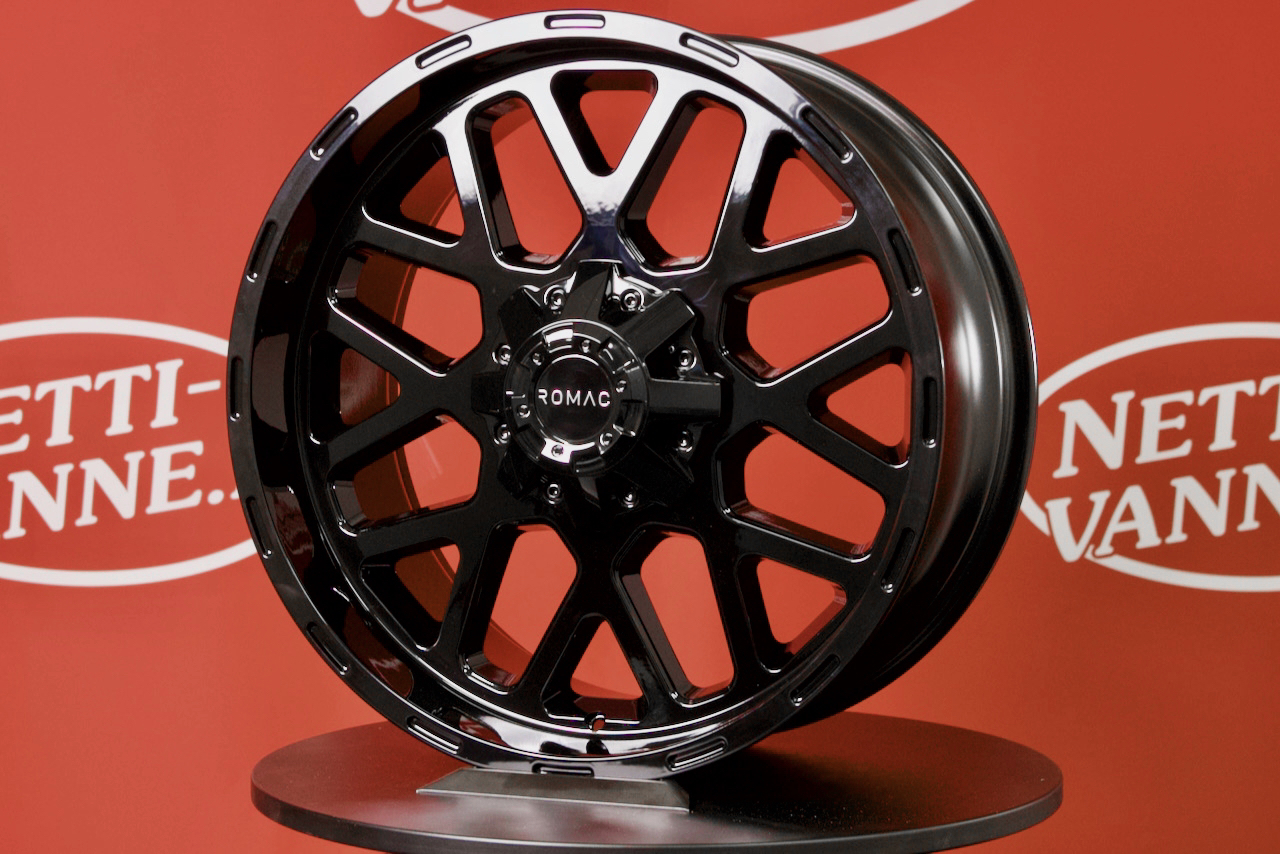 ROMAC UTAH GLOSS BLACK Alumiinivanteet 9x20" 6x139.7 ET12 Ø93.1 ...