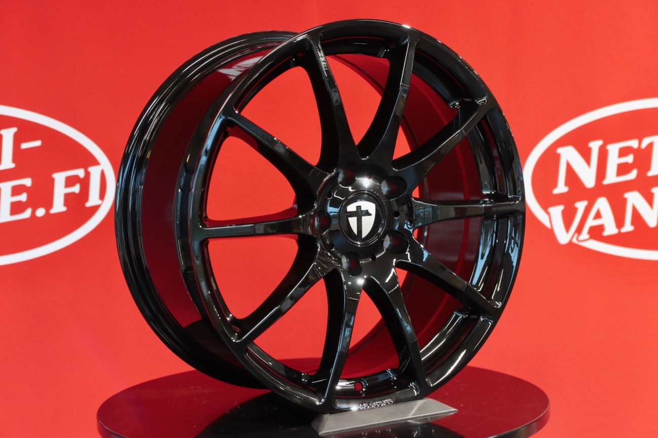 TOMASON TN1 BLACK PAINTED Alumiinivanteet 8x18" 5x112 ET38 Ø66.5 ...