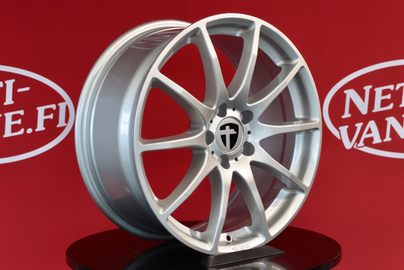 TOMASON TN1 BRIGHT SILVER Alumiinivanteet 8x18" 5x112 ET45 Ø66.5 ...